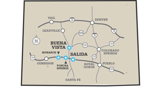 Colorado Map - Buena Vista & Salida, Colorado Visitor Guide